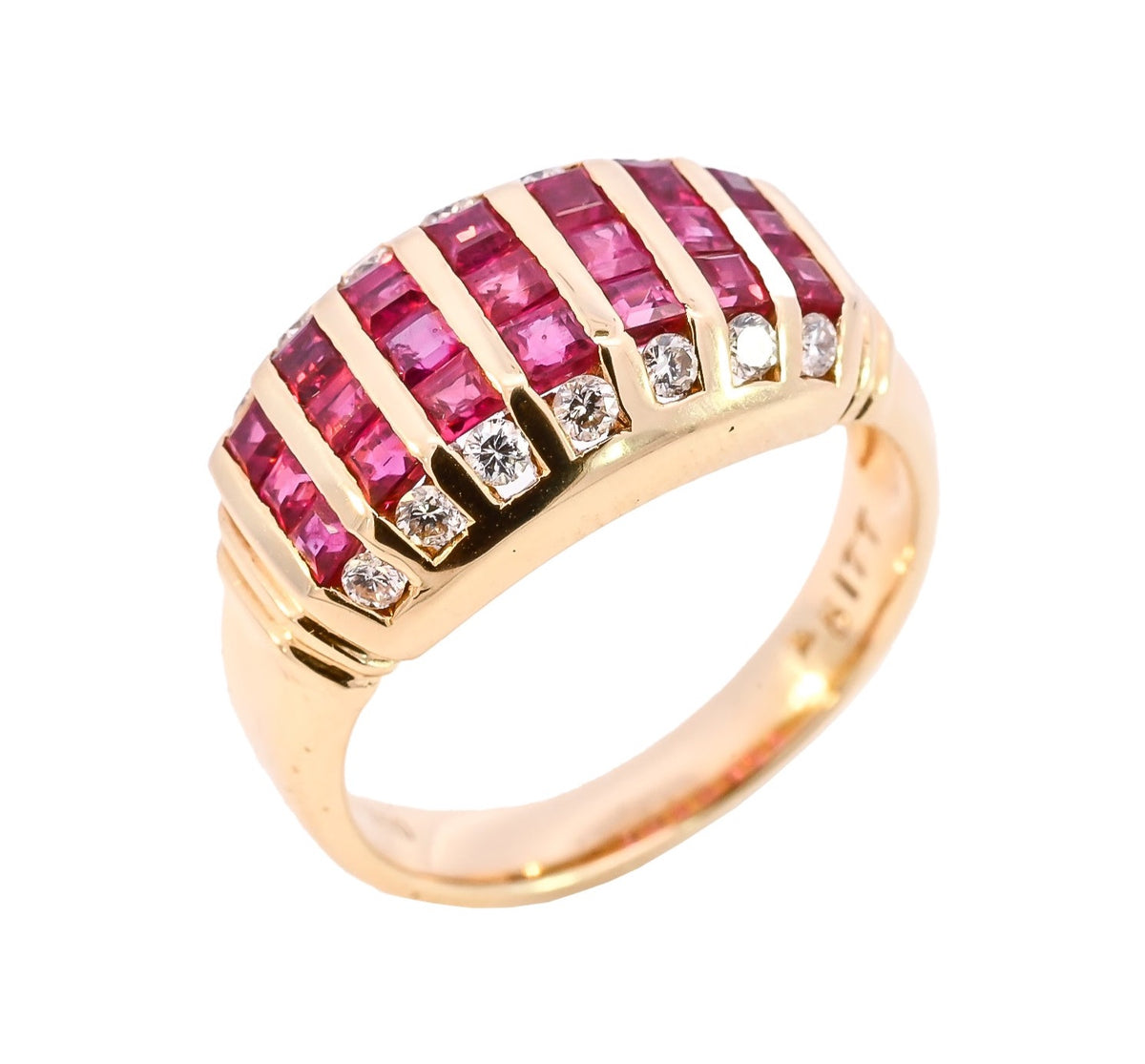 18ct Yellow Gold Ruby & Diamond Ring – Wray & Co